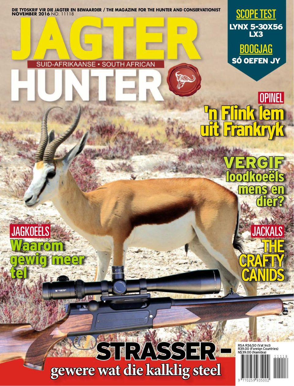 Get digital access to SA Hunter Jagter - November 2016 issue | Magzter.com
