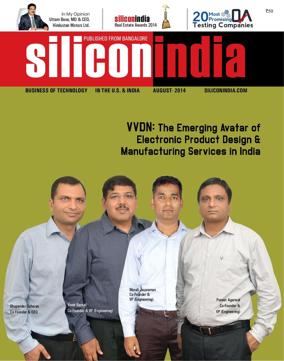 Get digital access to Siliconindia - India Edition - August 2014 issue ...