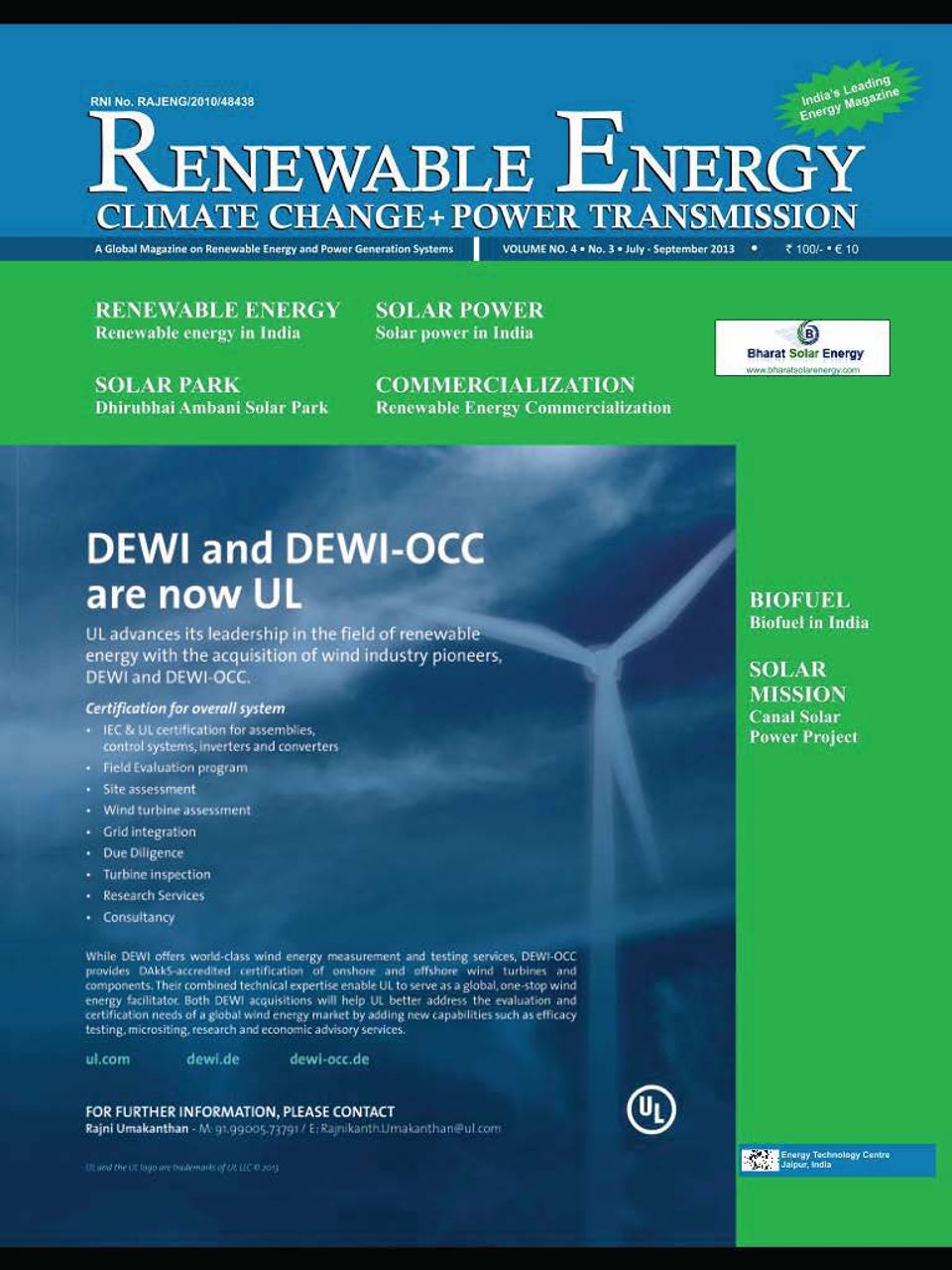 Get digital access to Renewable Energy & Climate Change - July ...