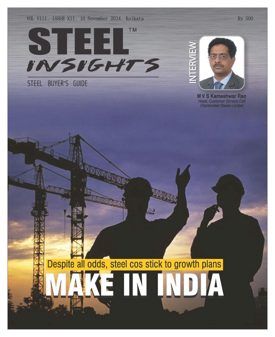 Steel Insights-November 2014 Magazine - Get your Digital Subscription