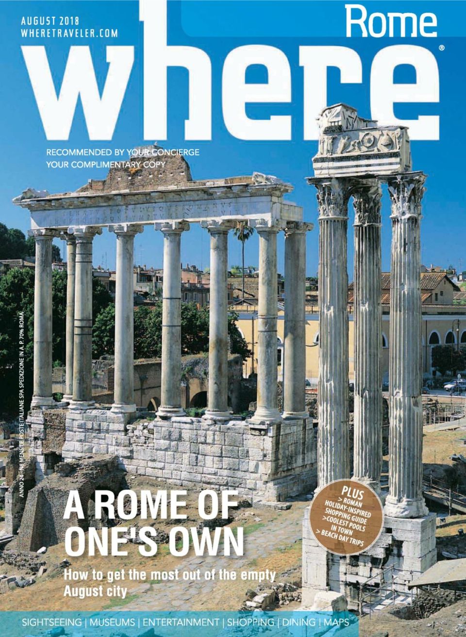 Get digital access to Where Rome - August 2018 issue | Magzter.com
