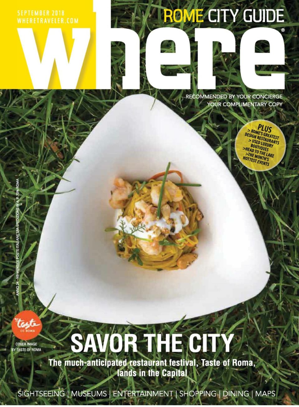 Get digital access to Where Rome - September 2018 issue | Magzter.com