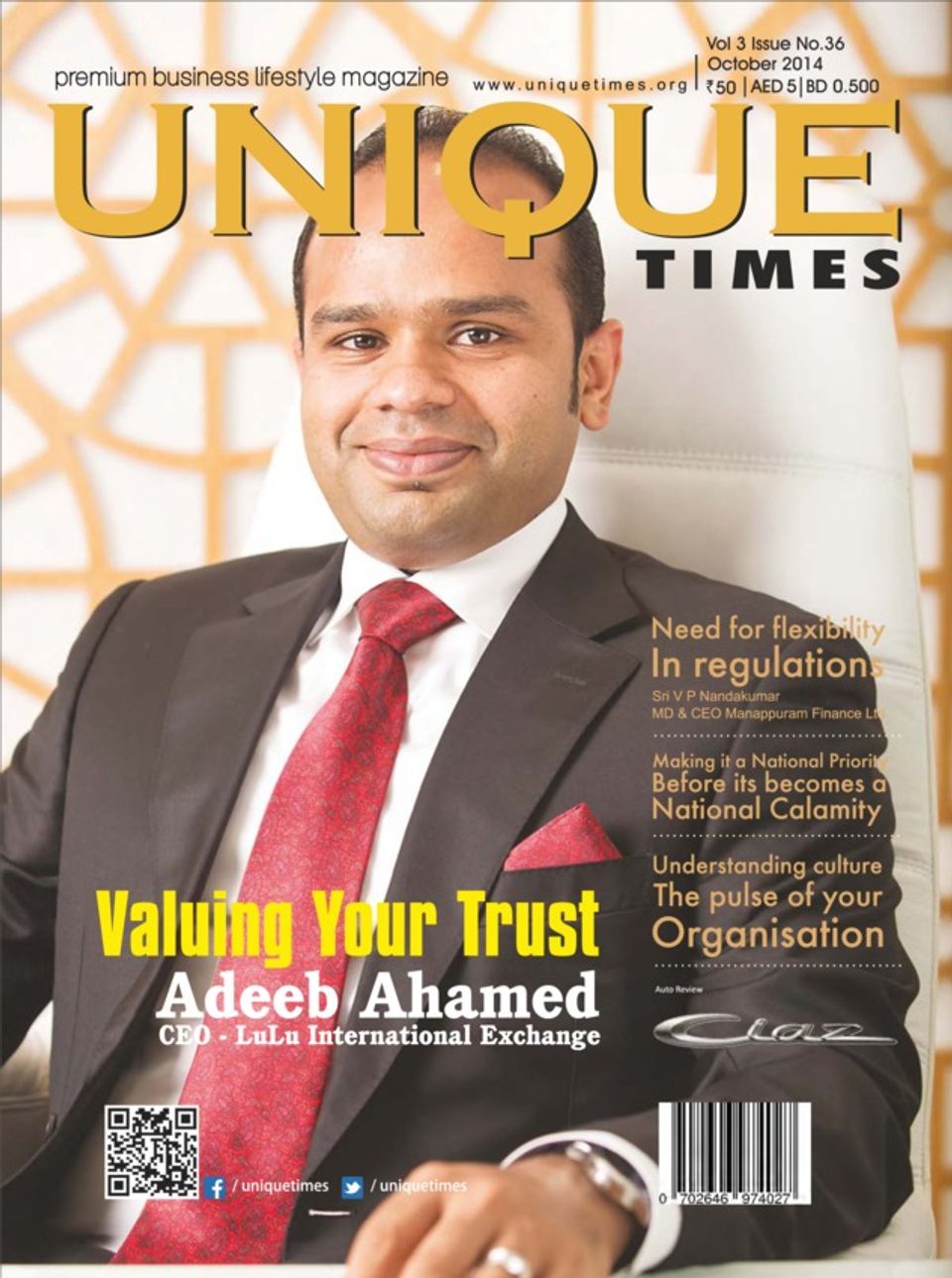 UNIQUE TIMES-October 2014 Magazine - Get your Digital Subscription