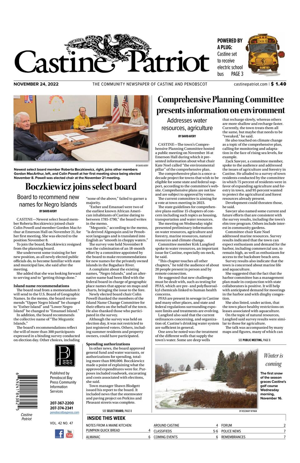Get digital access to Castine Patriot - November 24, 2022 issue | Magzter.com