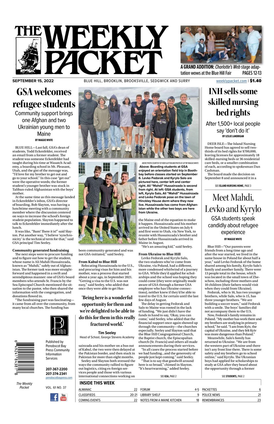The Weekly Packet-September 15, 2022 Newspaper