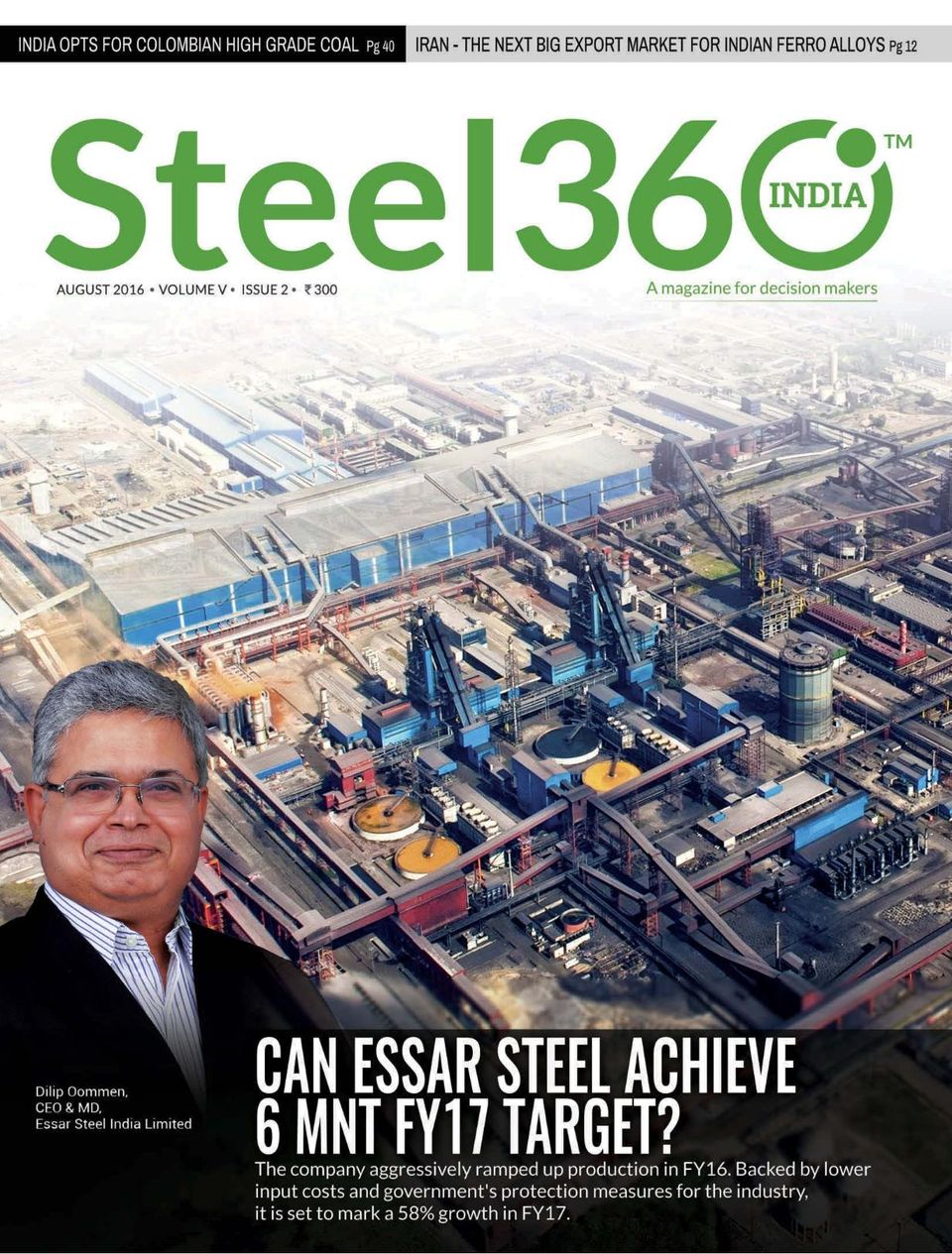 Get digital access to Steel 360 - August 2016 issue | Magzter.com