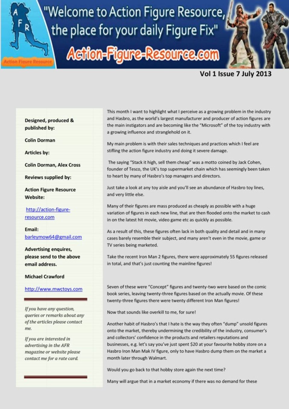 Action Figure Resource-July 2013 Magazine - Get your Digital Subscription