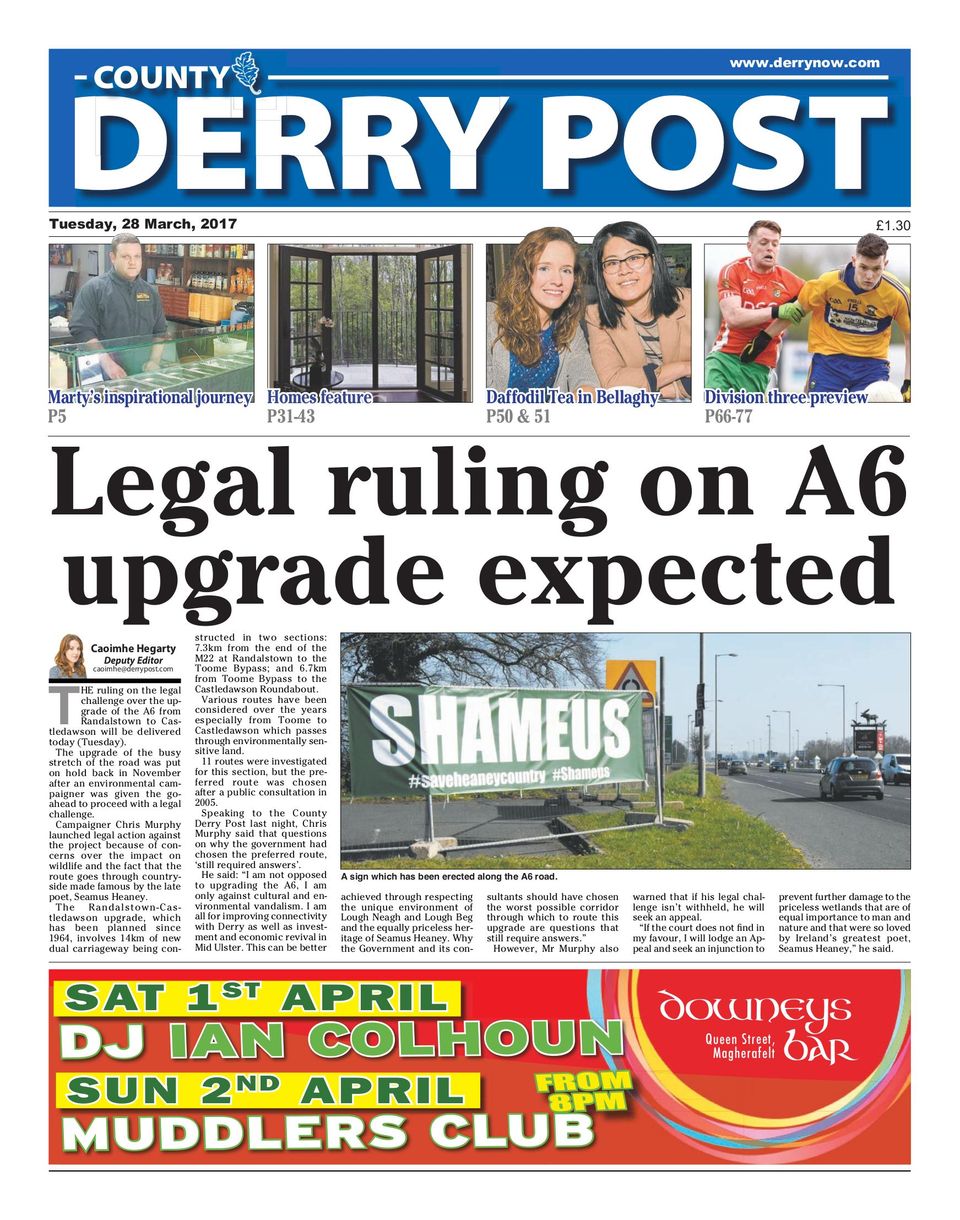 Get digital access to County Derry Post - 28 March 2017 issue | Magzter.com