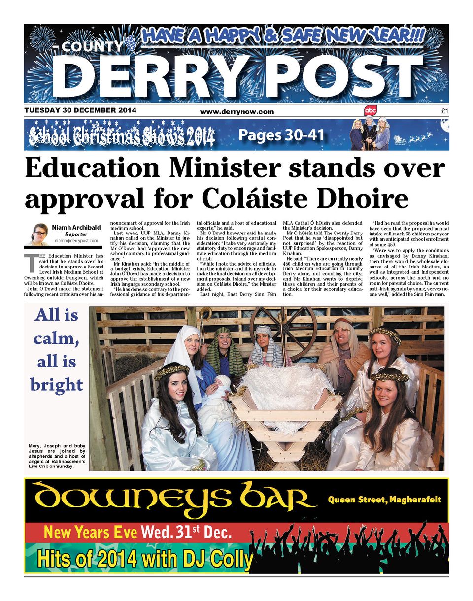 Get digital access to County Derry Post - 30 December, 2014 issue ...