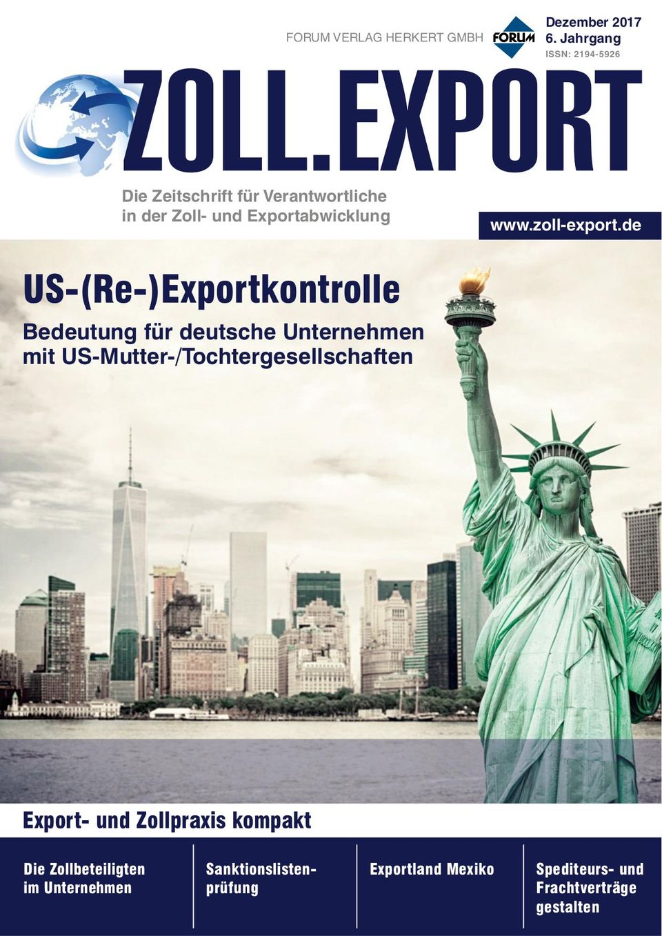 Get digital access to Zoll.Export - Dezember 2017 issue | Magzter.com