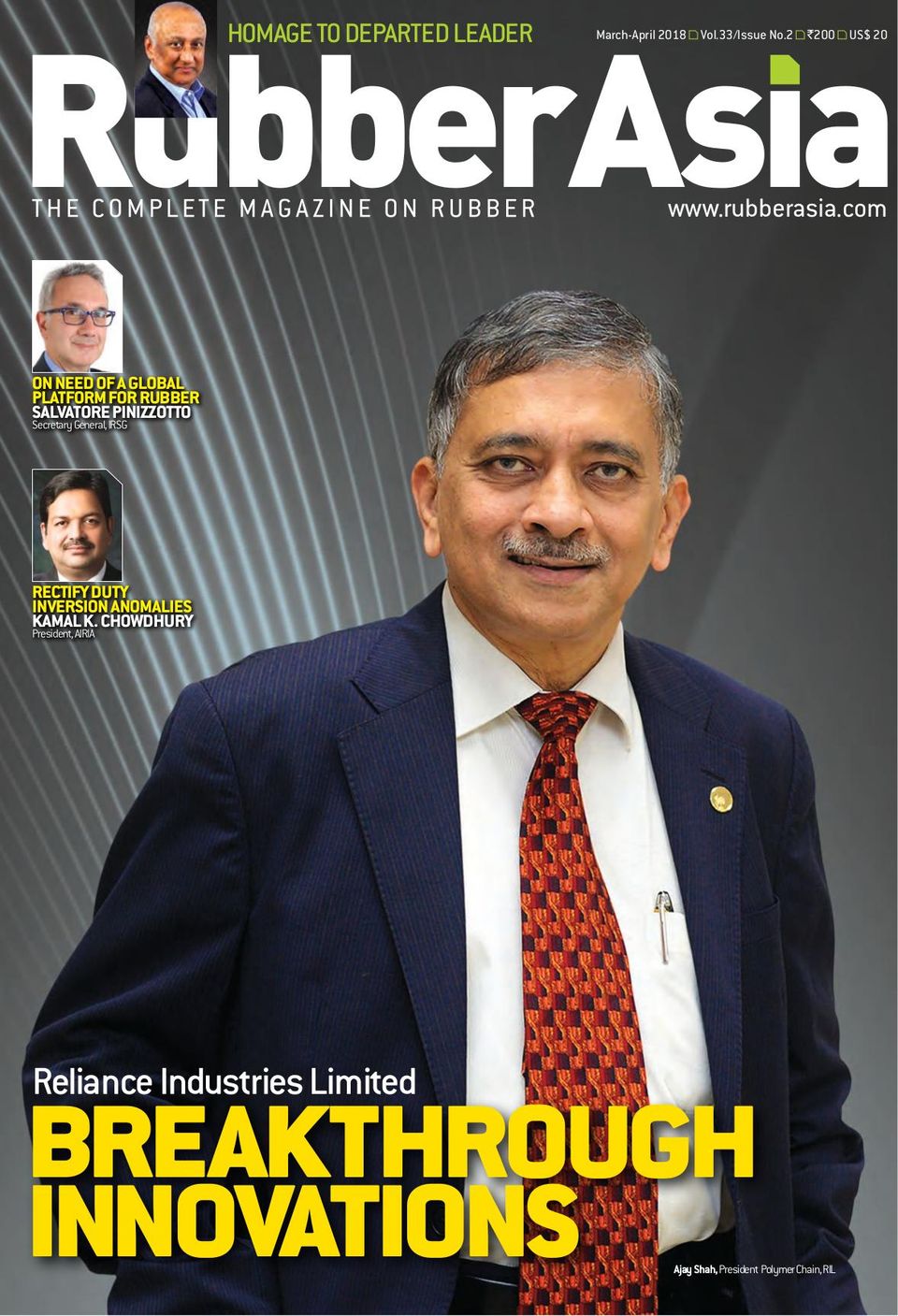 Rubber Asia-March - April 2018 Magazine - Get your Digital Subscription