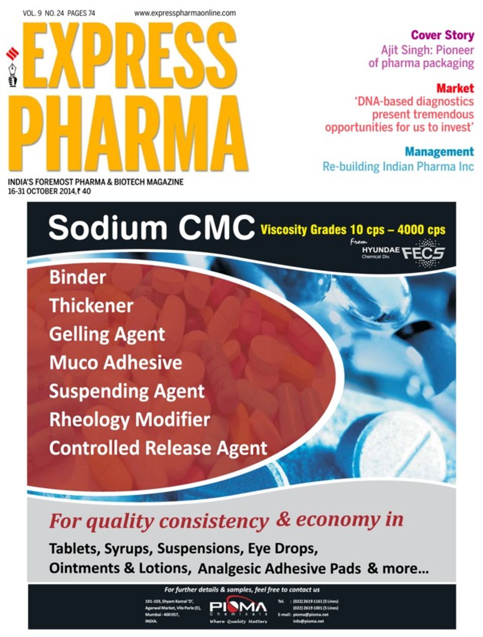 Express Pharma-October 16 2014 Magazine - Get your Digital Subscription