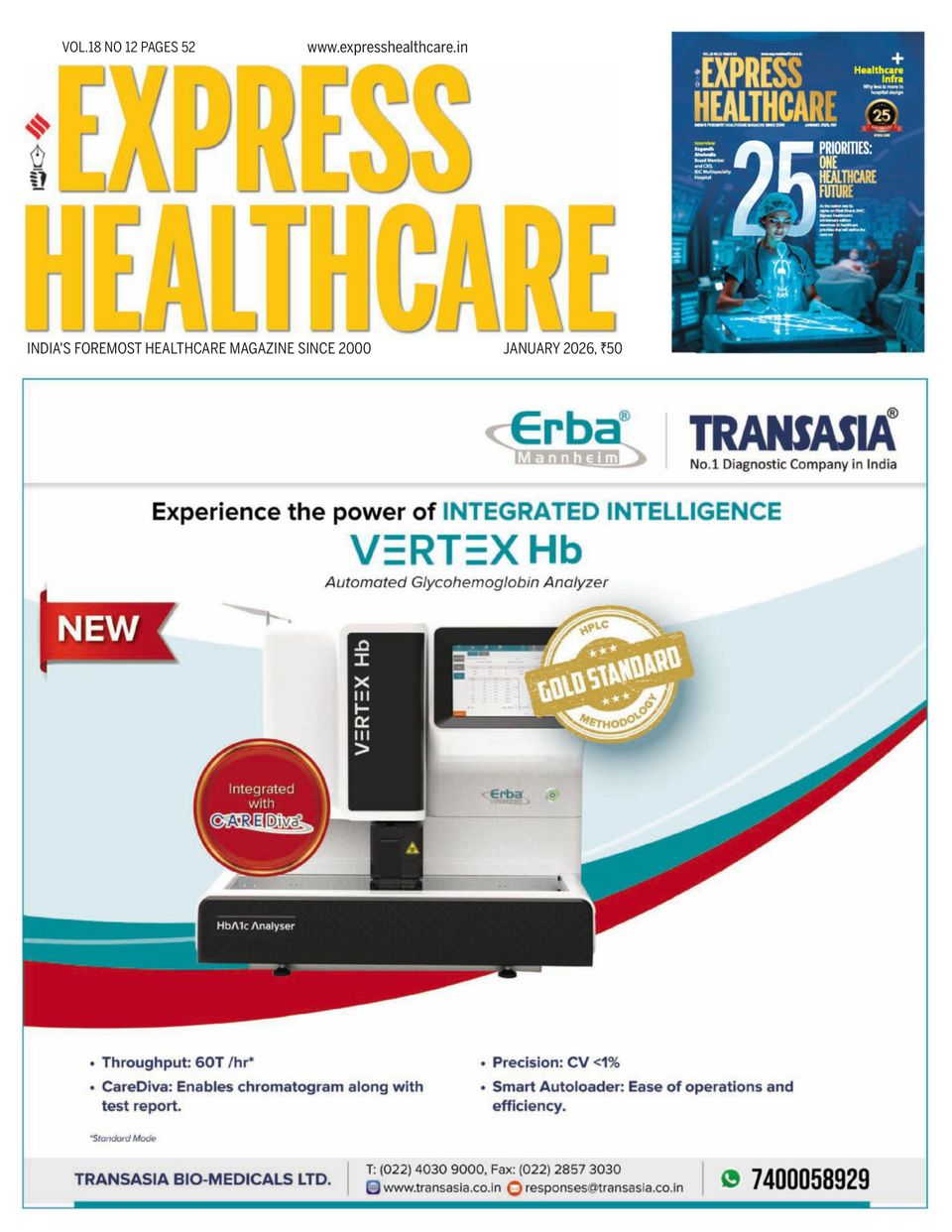 Get digital access to Express Healthcare - January 2026 issue | Magzter.com
