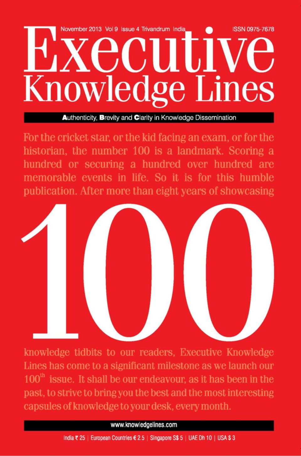 Executive Knowledge Lines-November 2013 Magazine