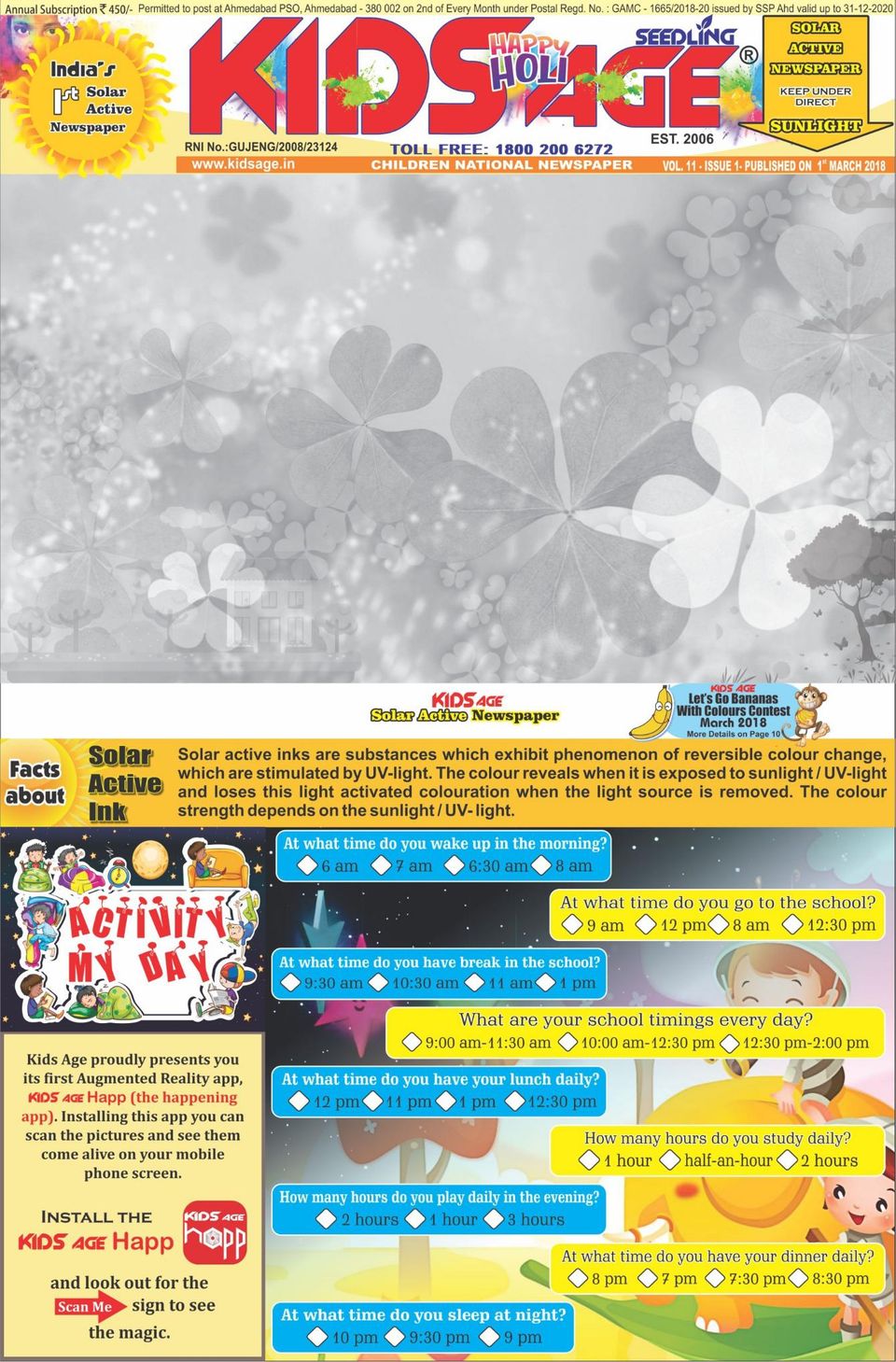 Get digital access to Kids Age - March 2018 issue | Magzter.com