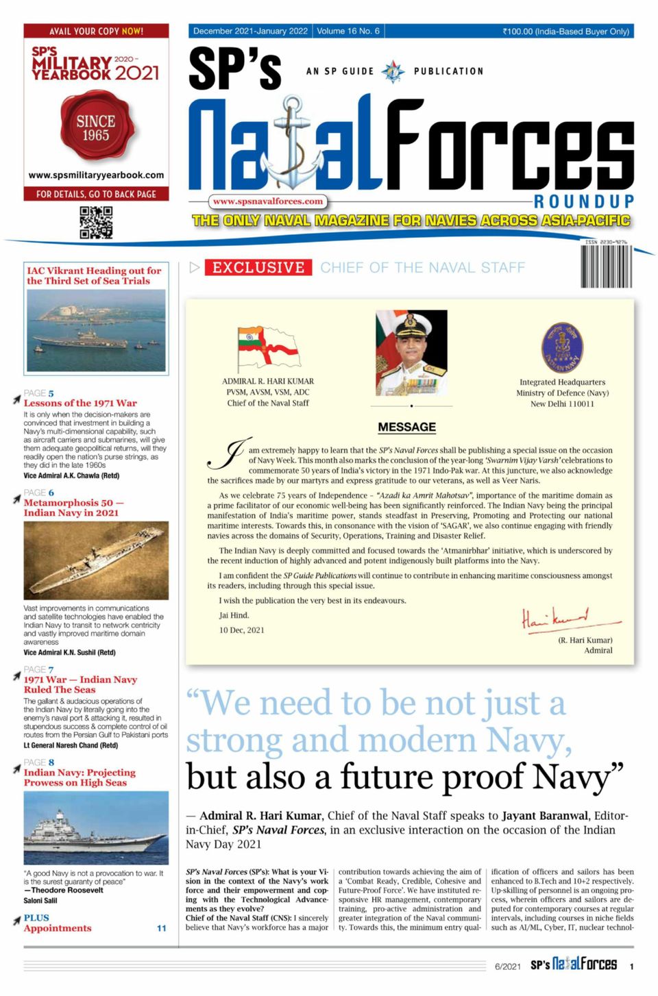 Get digital access to SP's Naval Forces - December 2021 - January 2022 issue | Magzter.com