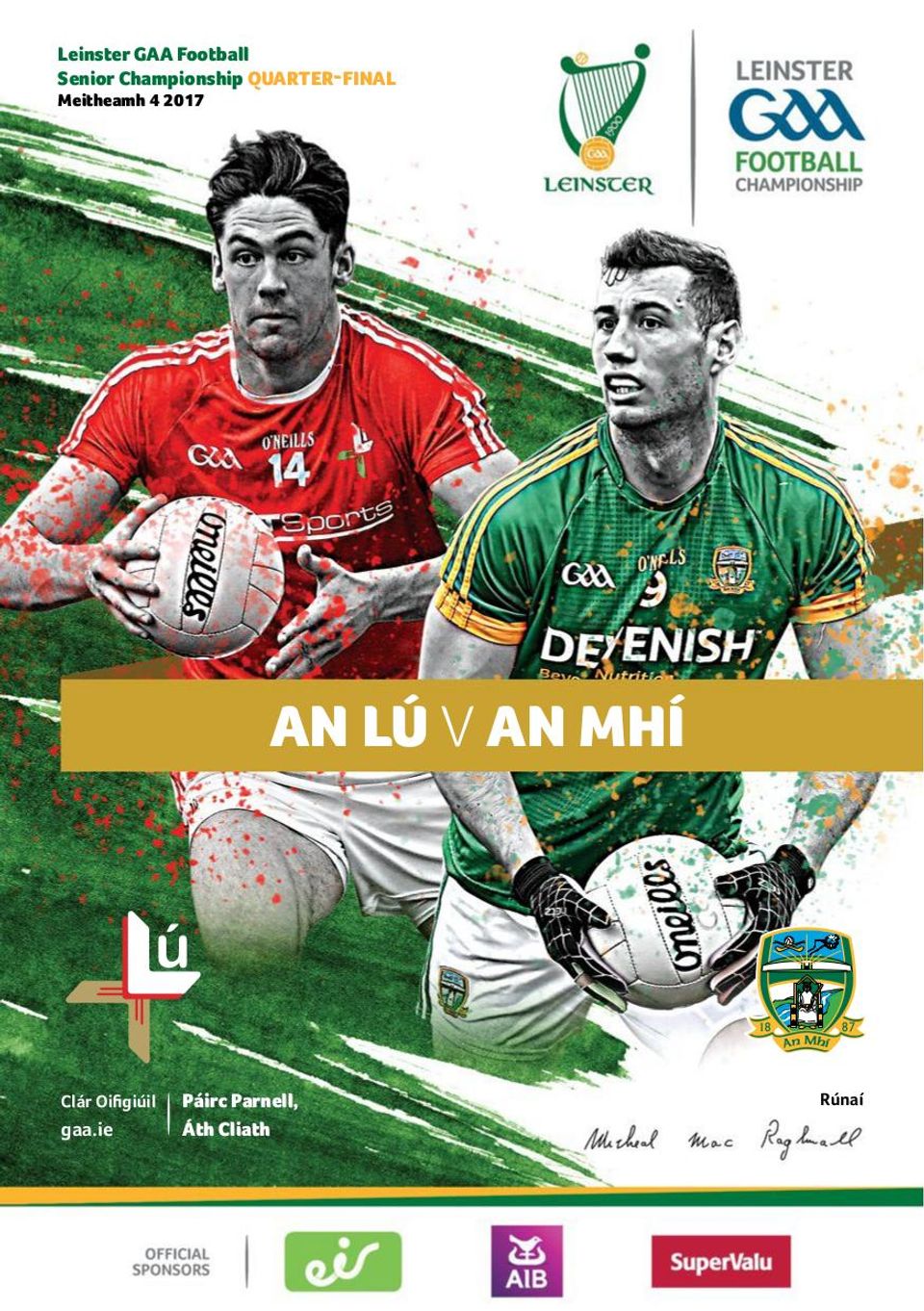 Get digital access to GAA Match Programmes - Louth v Meath - Leinster ...