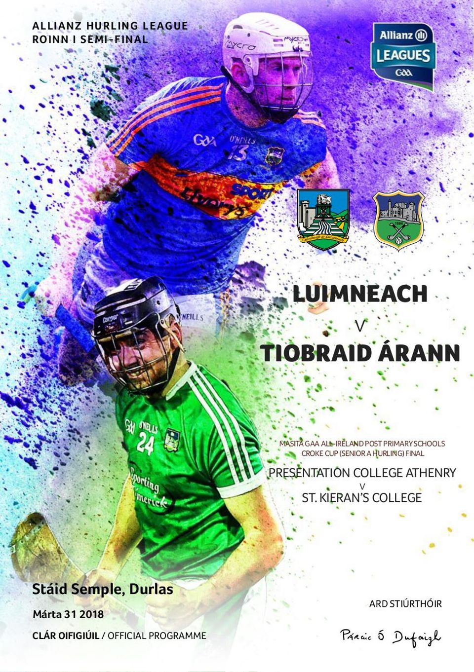 Get digital access to GAA Match Programmes - ALLIANZ HURLING LEAGUE ...