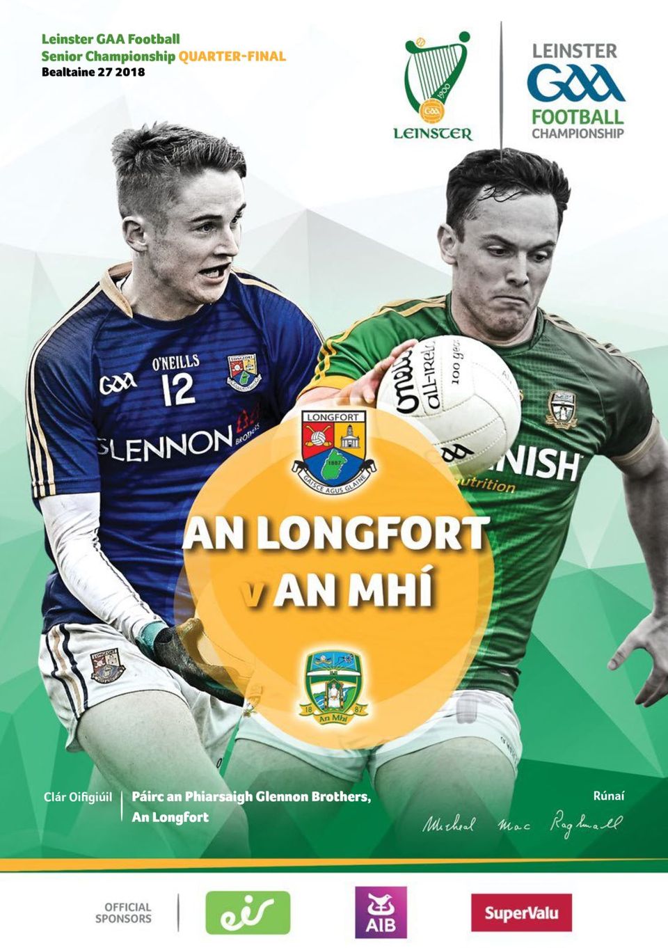 GAA Match Programmes-Longford v Meath - Leinster GAA Football Senior ...