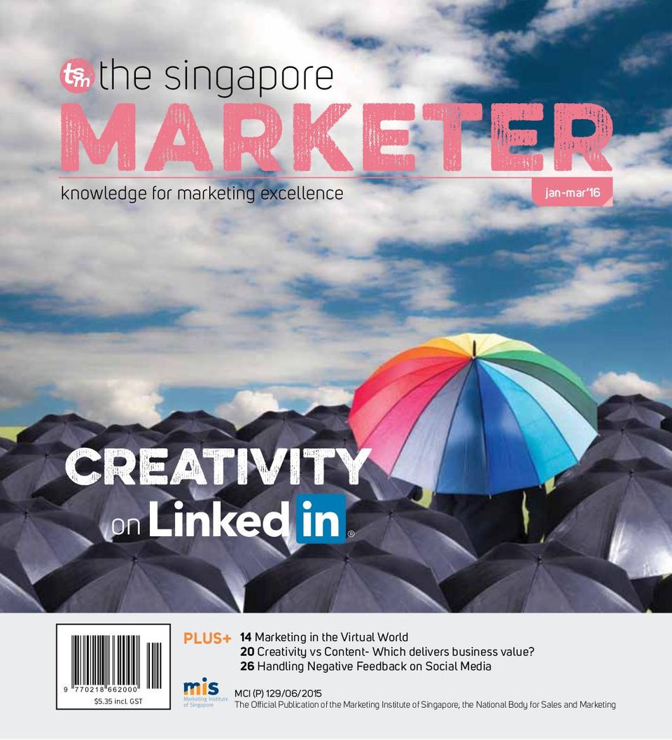 Get digital access to The Singapore Marketer - January - March 2016 ...