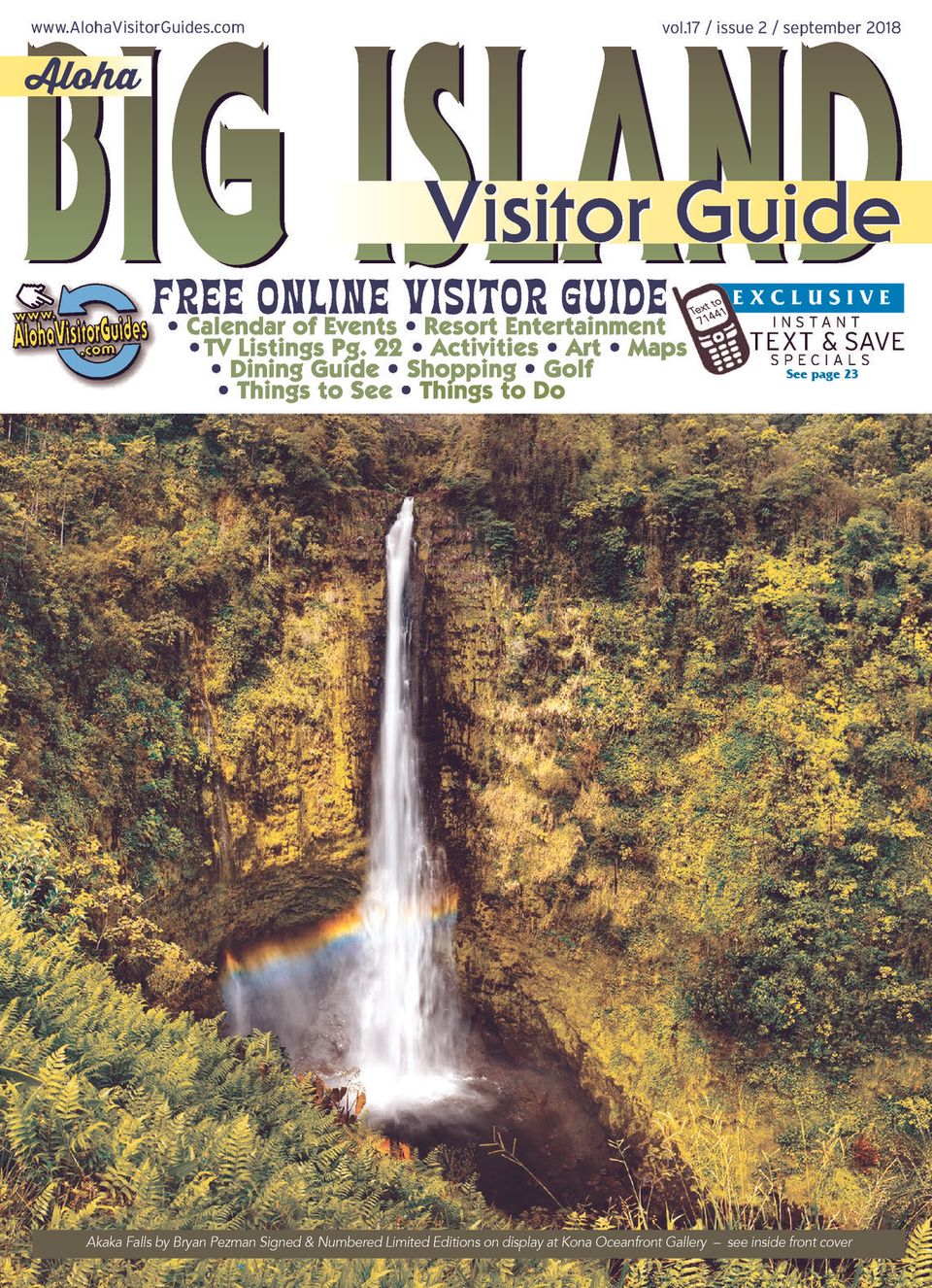 Aloha - Big Island Visitor Guide-September 2018 Magazine