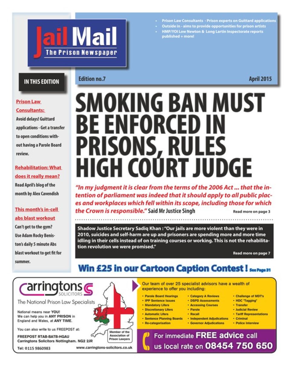 Get digital access to Jail Mail UK – Prison Newspaper - April 2015 ...