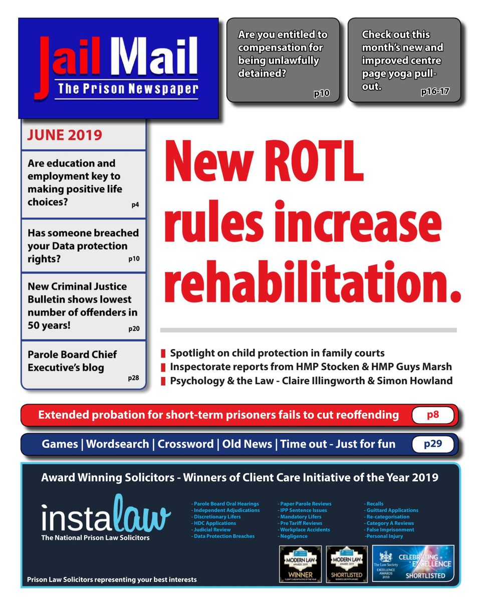 Get digital access to Jail Mail UK – Prison Newspaper - June 2019 issue ...