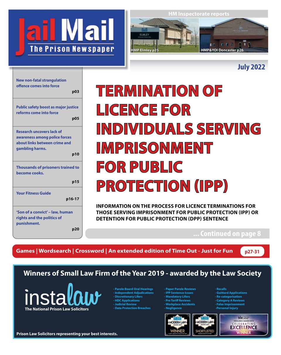 Get digital access to Jail Mail UK – Prison Newspaper - July 2022 issue ...