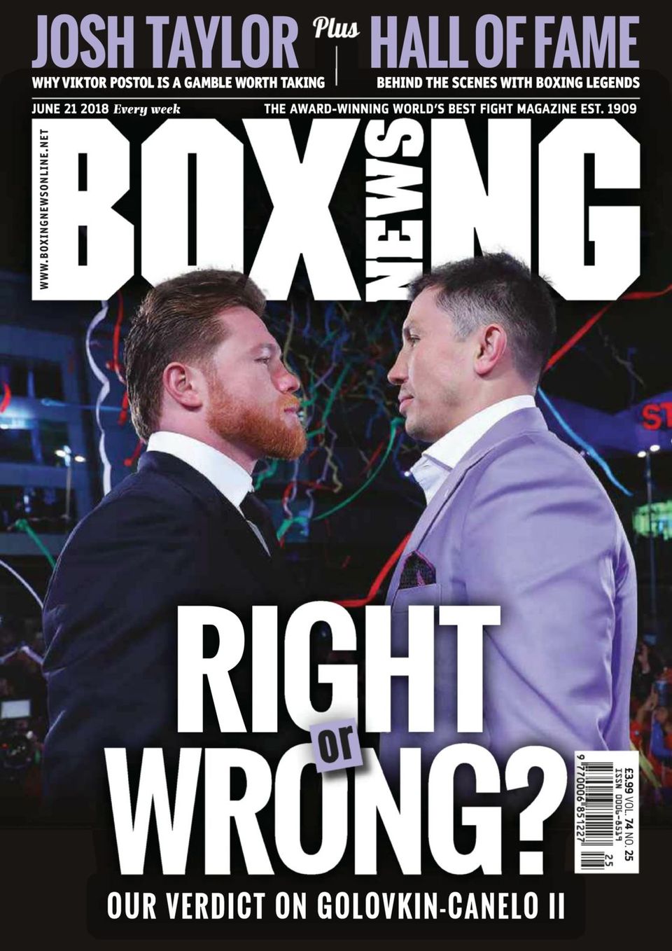 Boxing News-June 21, 2018 Magazine - Get your Digital Subscription
