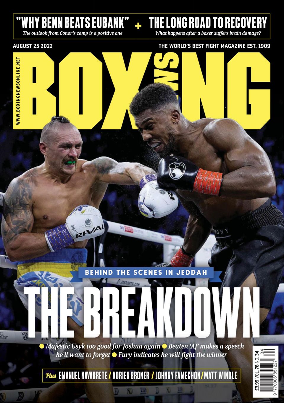 Boxing News-August 25, 2022 Magazine - Get your Digital Subscription