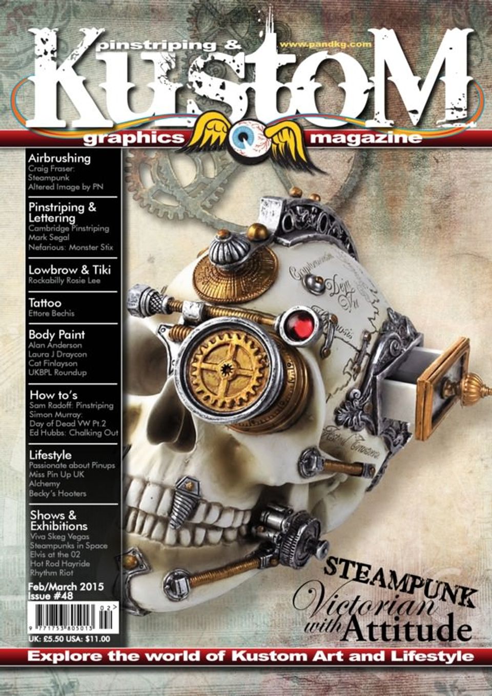 Pinstriping & Kustom Graphics Magazine-Feb - March 2015 Magazine