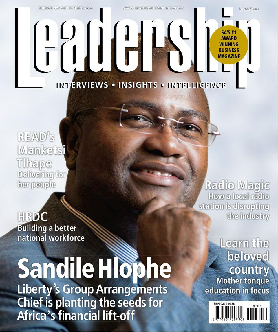 Get digital access to Leadership - September 2016 issue | Magzter.com