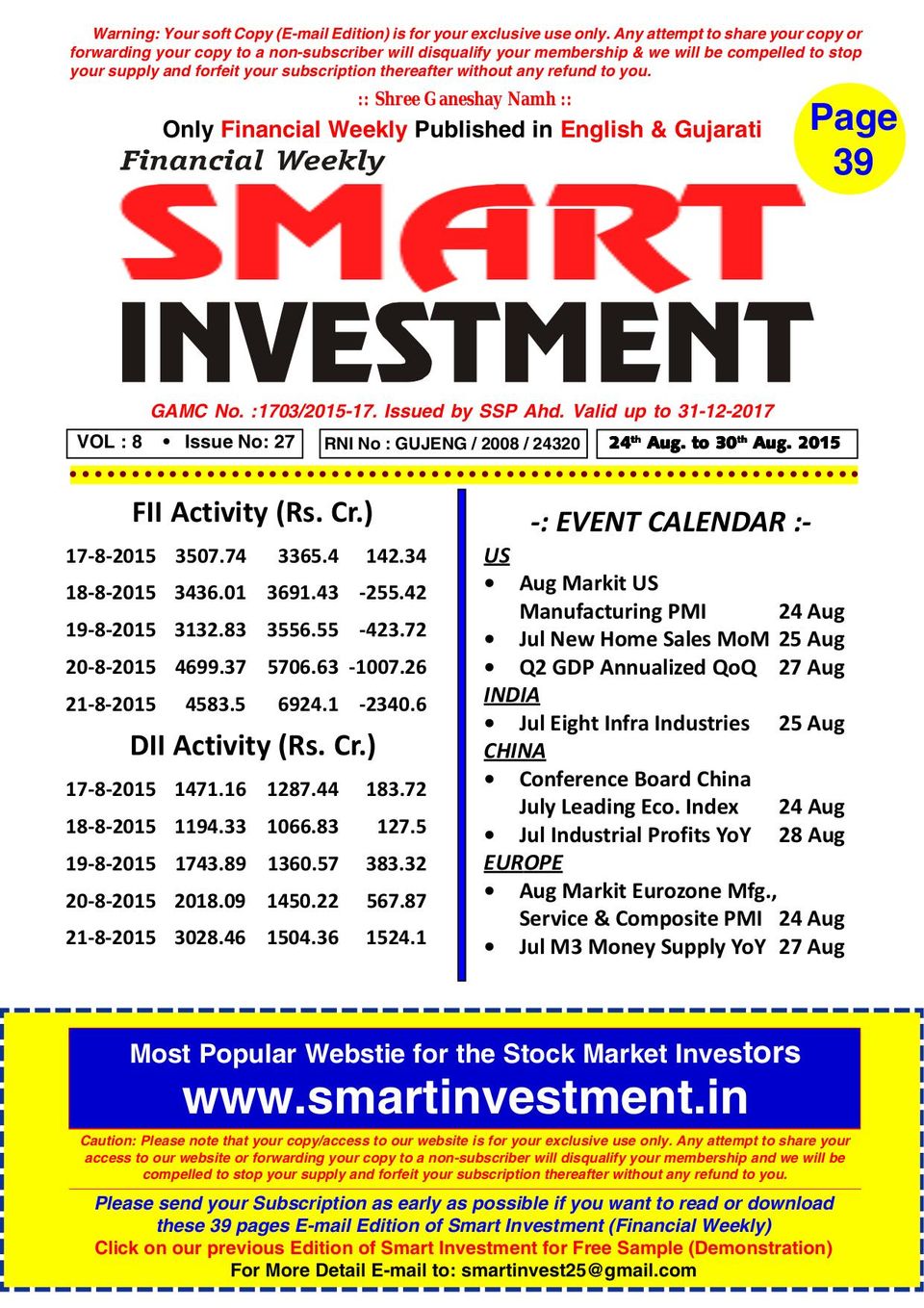 Get digital access to Smart Investment - August 24 2015 issue | Magzter.com