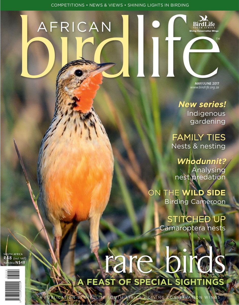 African Birdlife-May - June 2017 Magazine - Get your Digital Subscription