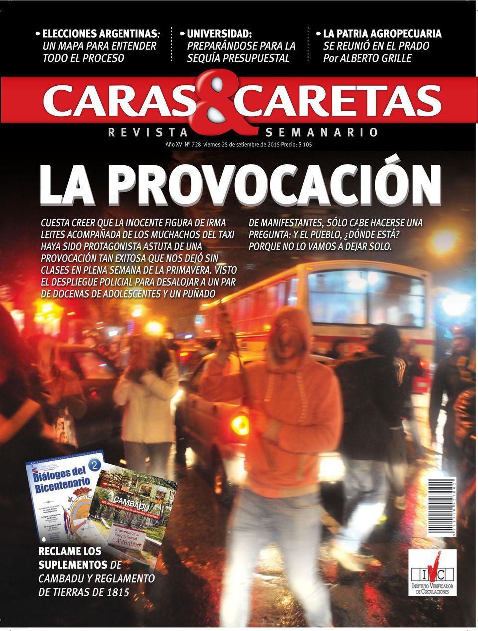 Get digital access to Caras y Caretas - Septiembre 2015 Nº 728 issue ...