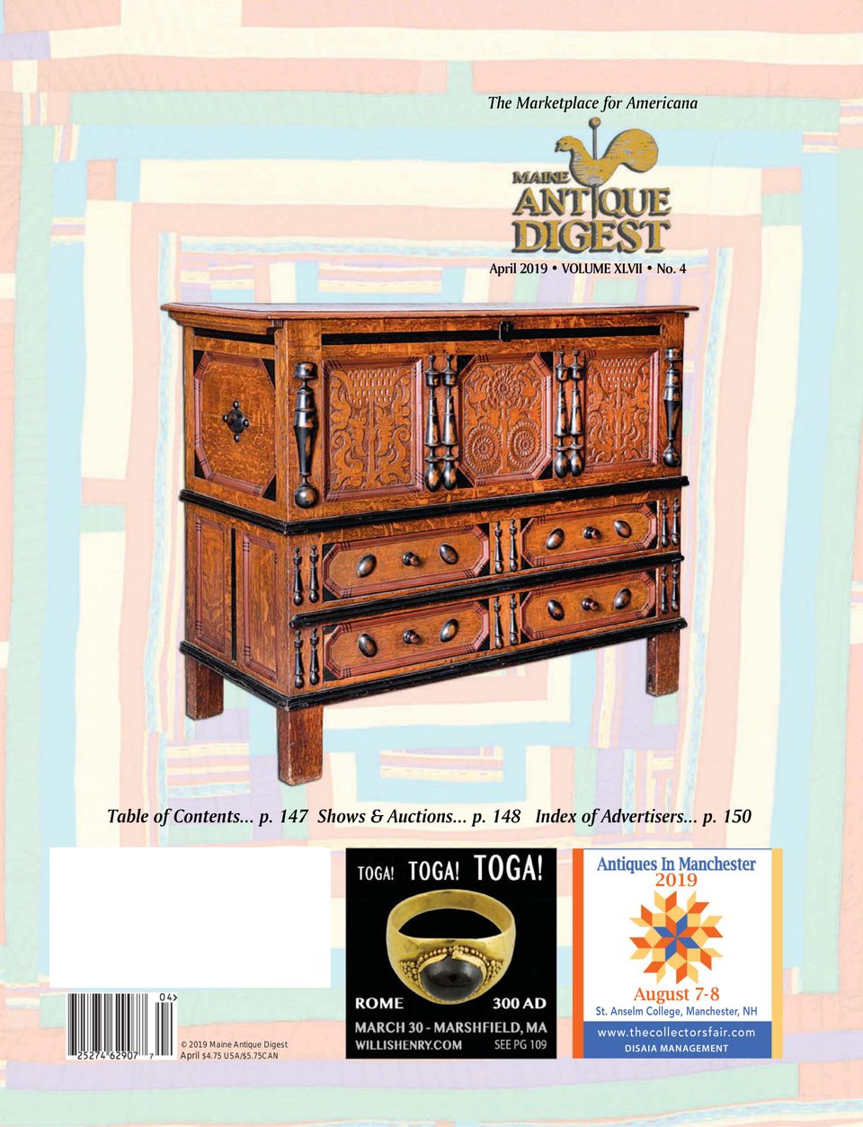 Maine Antique Digest-April 2019 Magazine - Get your Digital Subscription