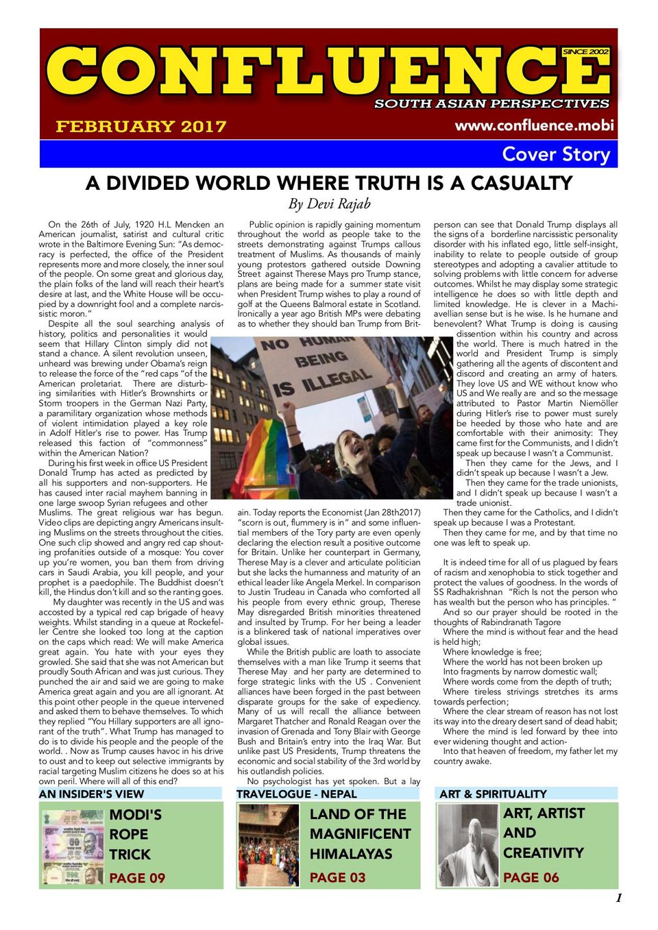 Confluence South Asian Perspectives-February 2017 Magazine