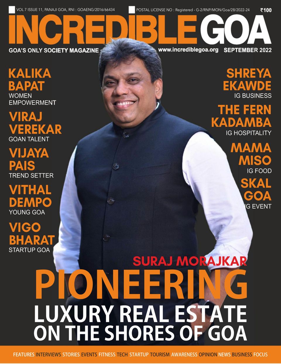 Get digital access to Incredible Goa - September 2022 issue | Magzter.com