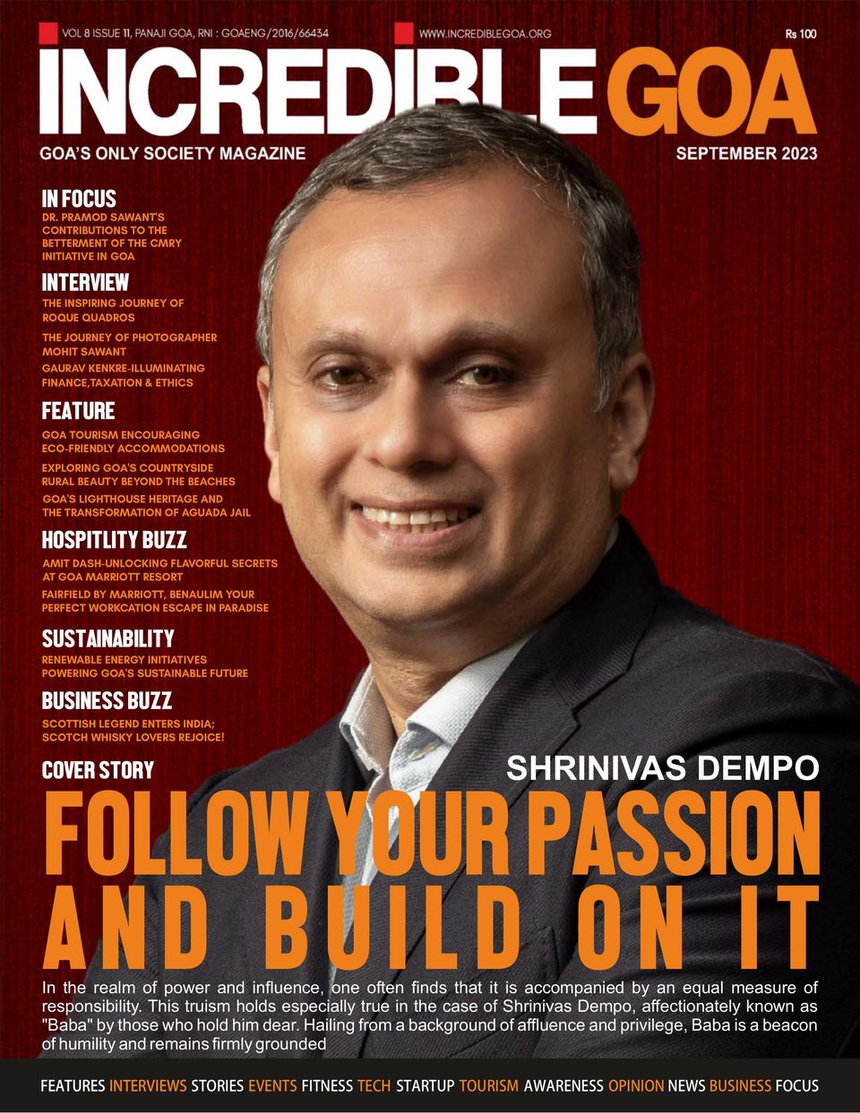 Get digital access to Incredible Goa - September 2023 issue | Magzter.com