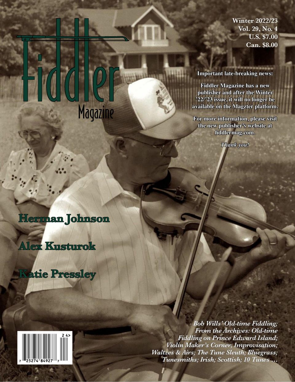 Get digital access to Fiddler Magazine - Winter 2022/23 issue | Magzter.com