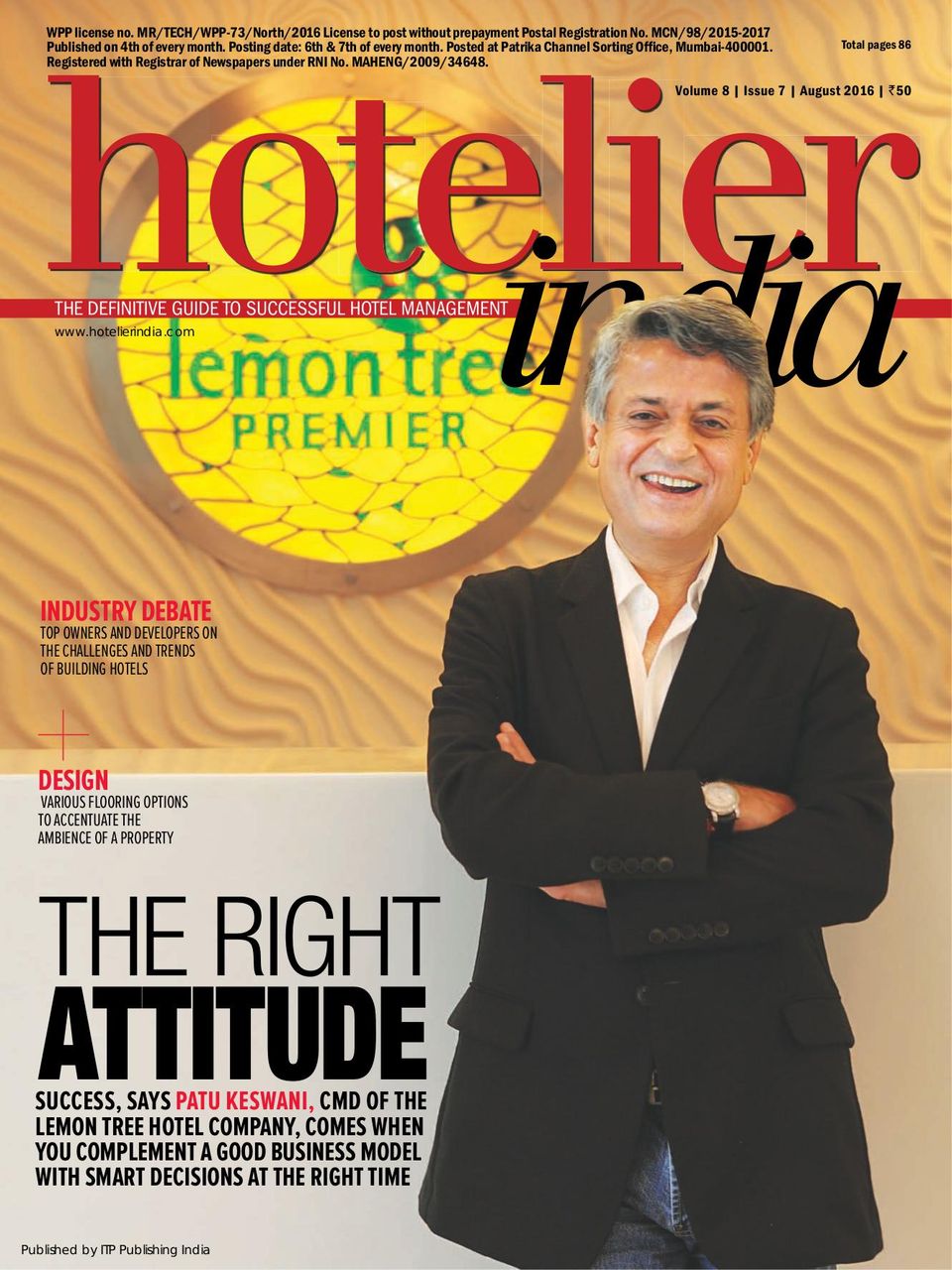 Get digital access to Hotelier India - August 2016 issue | Magzter.com