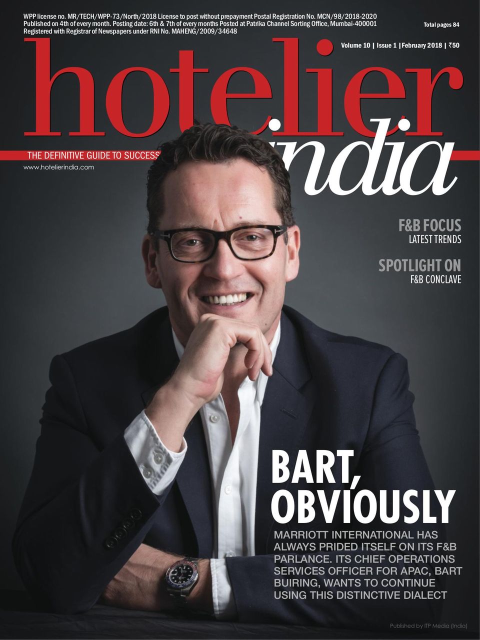 Hotelier India-February 2018 Magazine - Get your Digital Subscription