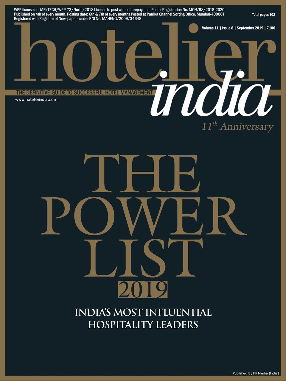 Get digital access to Hotelier India - September 2019 issue | Magzter.com