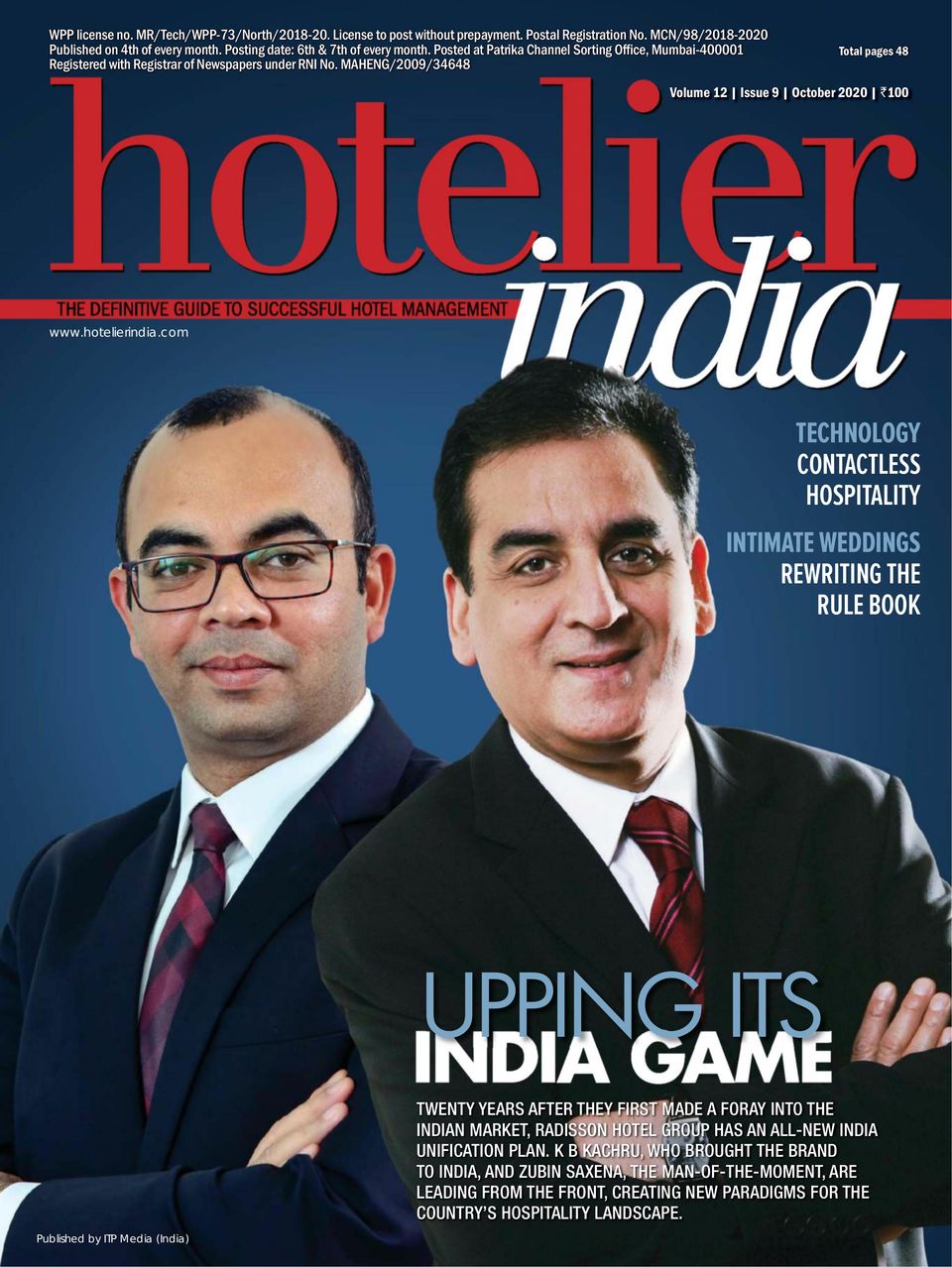 Get digital access to Hotelier India - October 2020 issue | Magzter.com