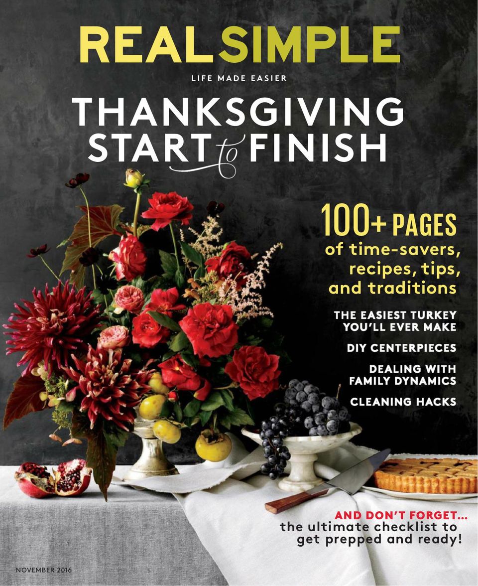 Real Simple-November 2016 Magazine - Get your Digital Subscription