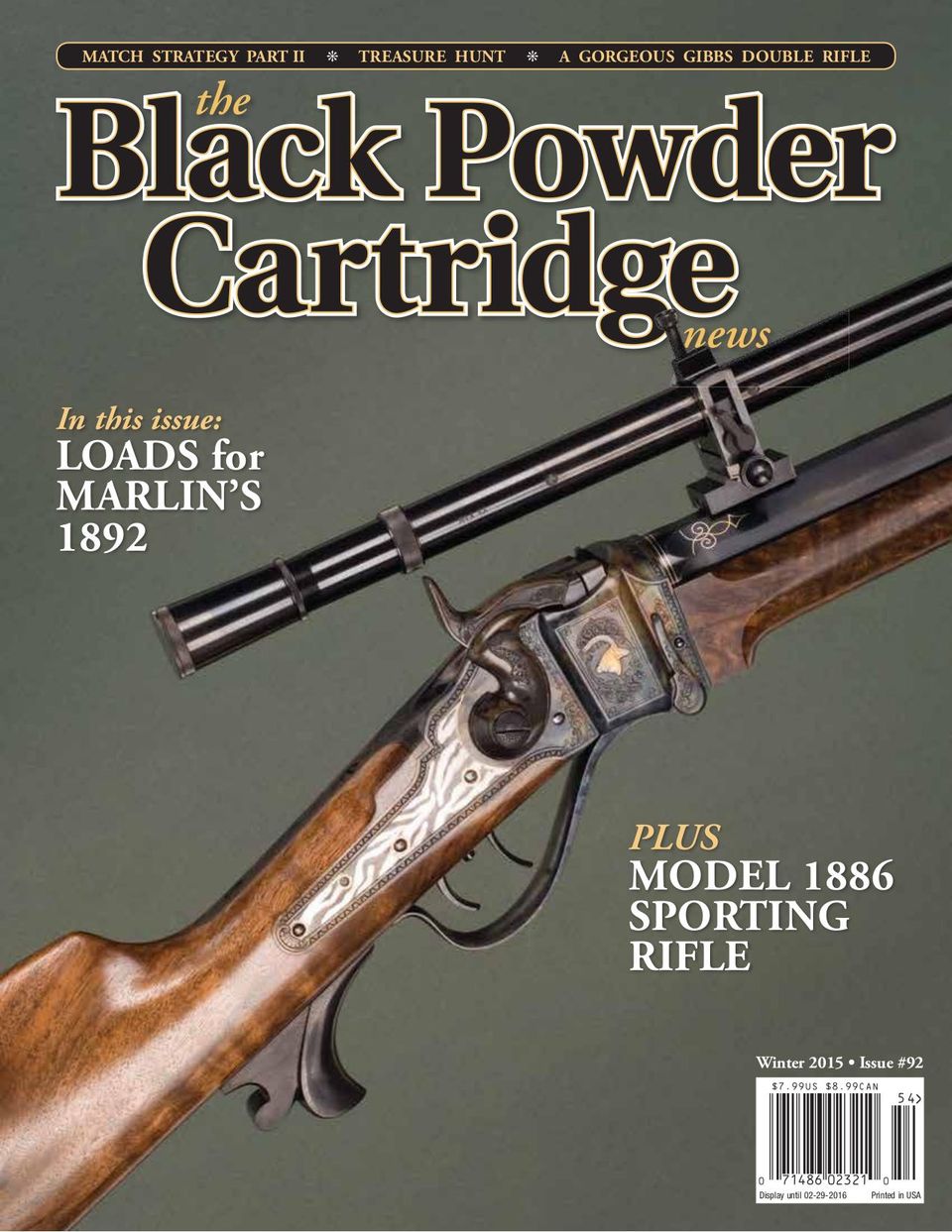 The Black Powder Cartridge News-Winter 2015 Magazine