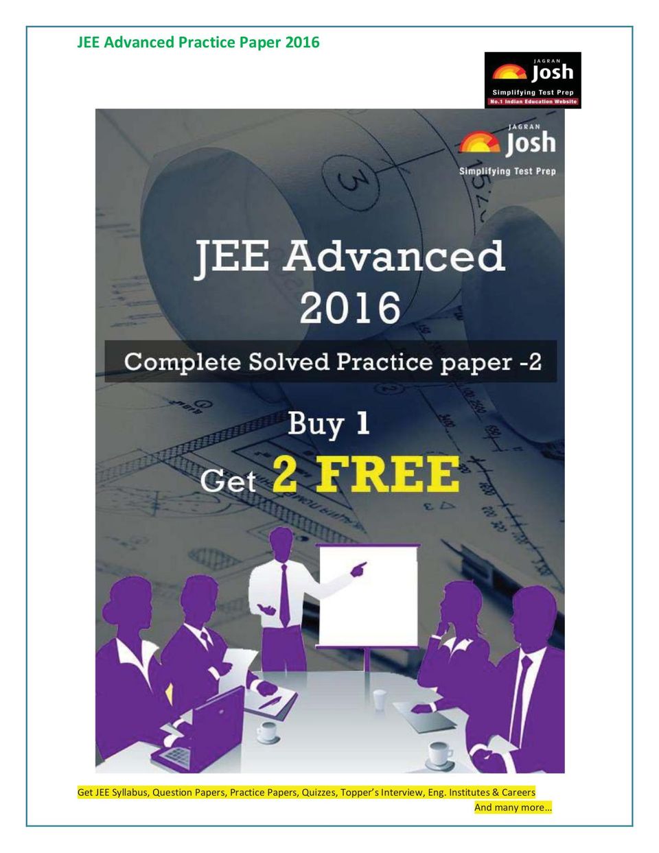 Get digital access to JEE Advanced Solved Practice Paper - Set 1 2016 ...