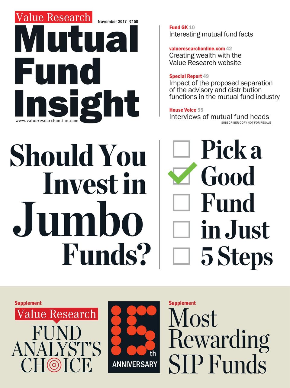 Get digital access to Mutual Fund Insight - November 2017 issue | Magzter.com
