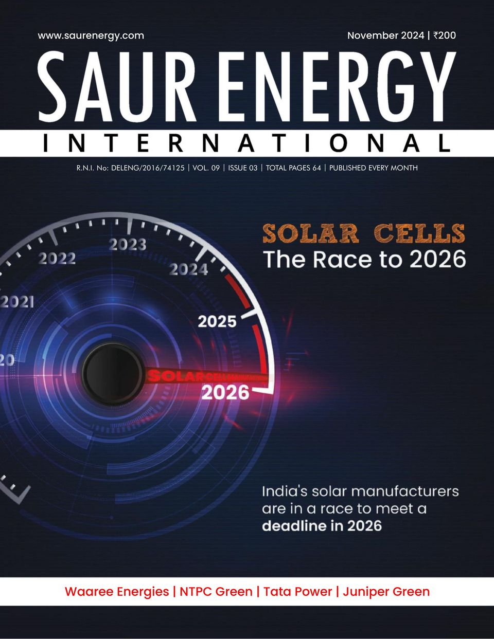 Get digital access to Saur Energy International - November 2024 issue | Magzter.com