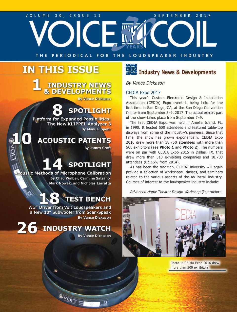Get digital access to Voice Coil - September 2017 issue | Magzter.com